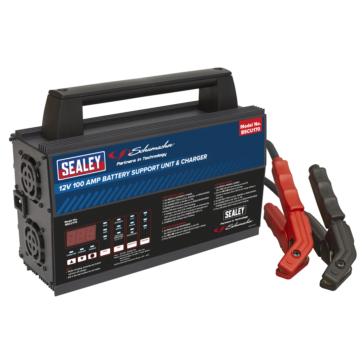 Sealey BSCU170 12V Battery Support Unit & Charger 100A » Product