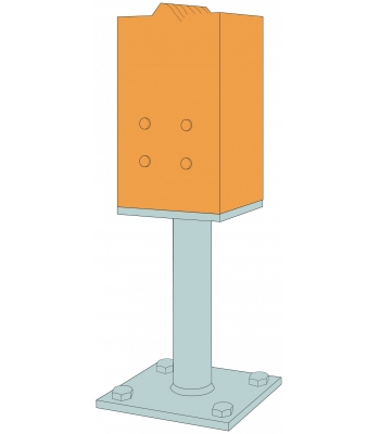 Simpsons Strong-Tie Heavy Duty Elevated Post Base - PBH75 or PBH120 ...