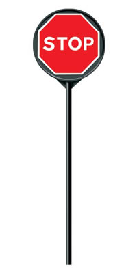 Plastic Stop / Go Board 600mm Sign c/w 1.2m Pole » Product