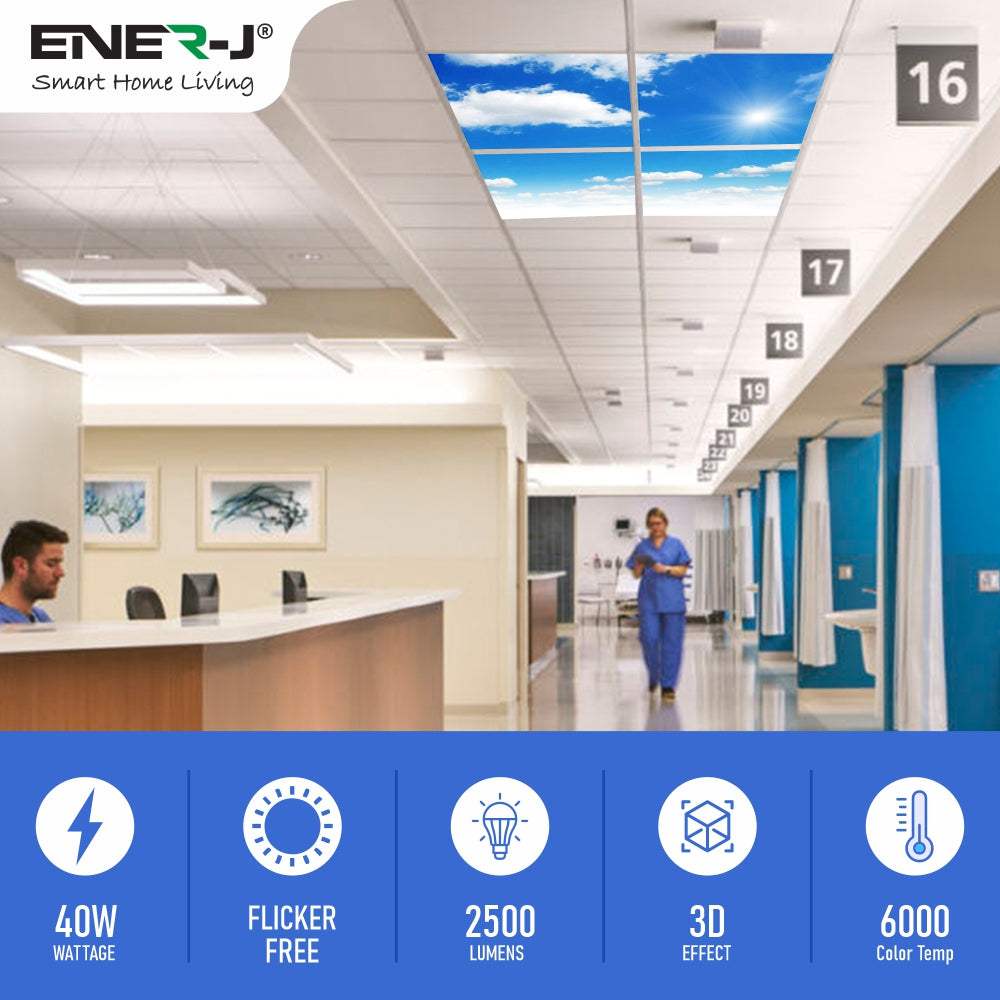 ENER-J SKY Cloud LED Panel 3D version, 60x60cms, 40W, 2 yrs warranty ...